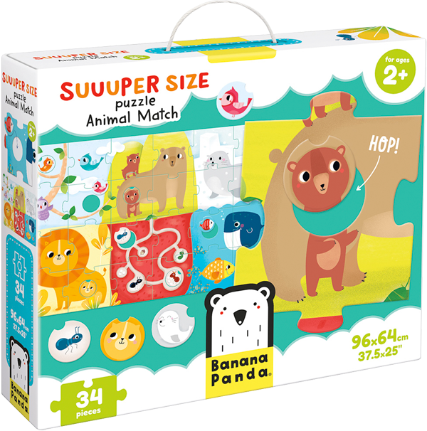 Puzzle Suuuper Size Animal Match (34 piezas) 2+ – Contrapunto
