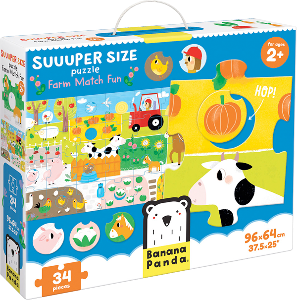 Puzzle Suuuper Size Farm Match Fun (34 piezas) 2+ – Contrapunto